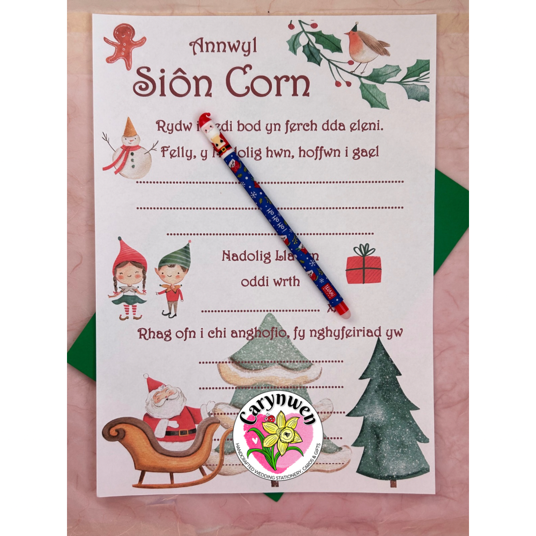 Letter to Santa / Llythyr i Siôn Corn - North Pole Magic - Carynwen